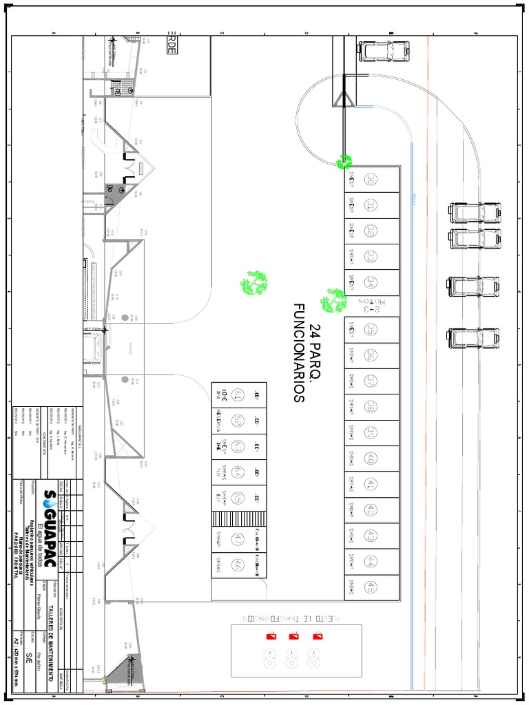 Plano Parqueo Frontal - Replanteo de Parqueos | PDF