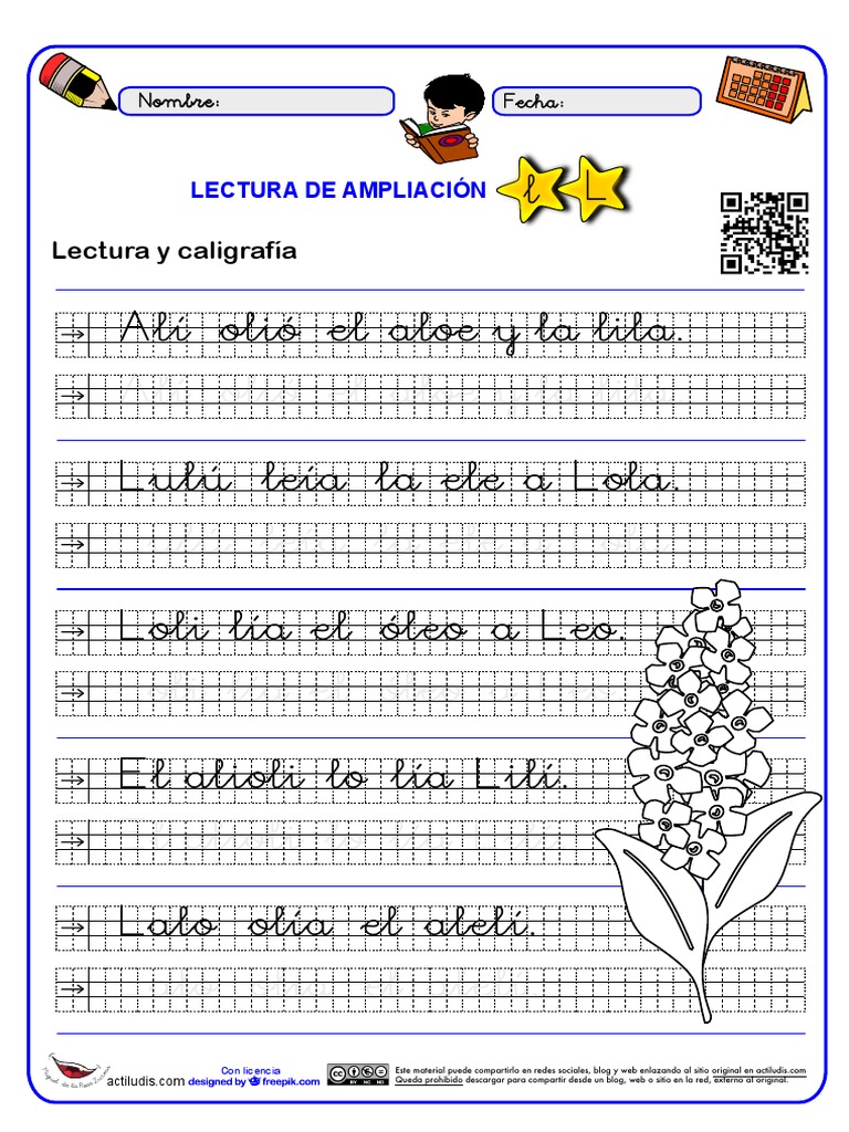 Caligrafia Letra L | PDF