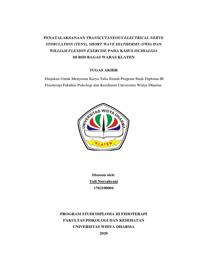 Manajemen Ischialgia dengan TENS dan SWD | PDF | Physical Therapy | Low ...