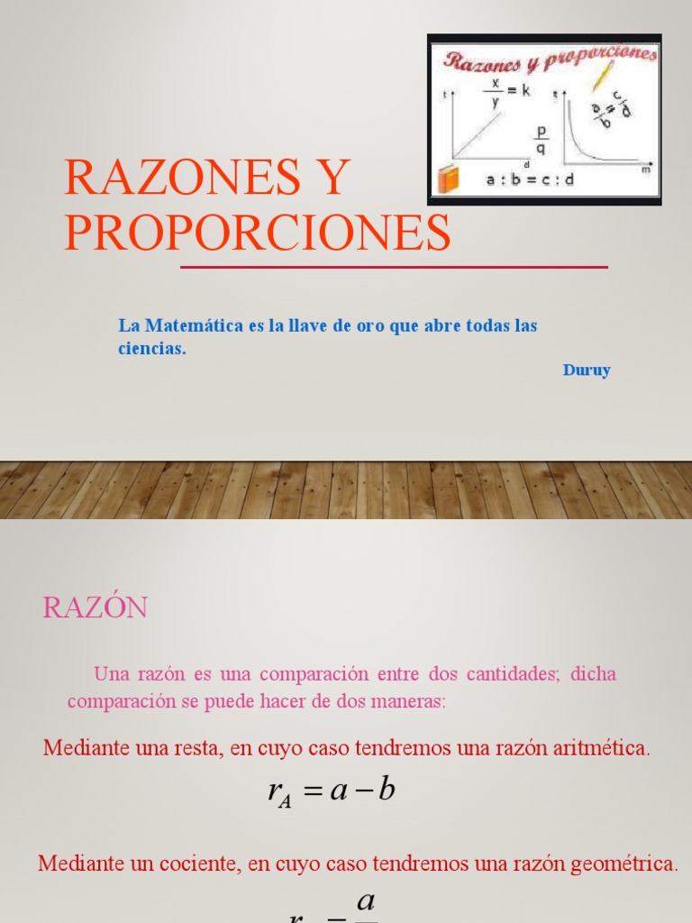 Razones y Proporciones | PDF | Enseñanza de matemática | Science