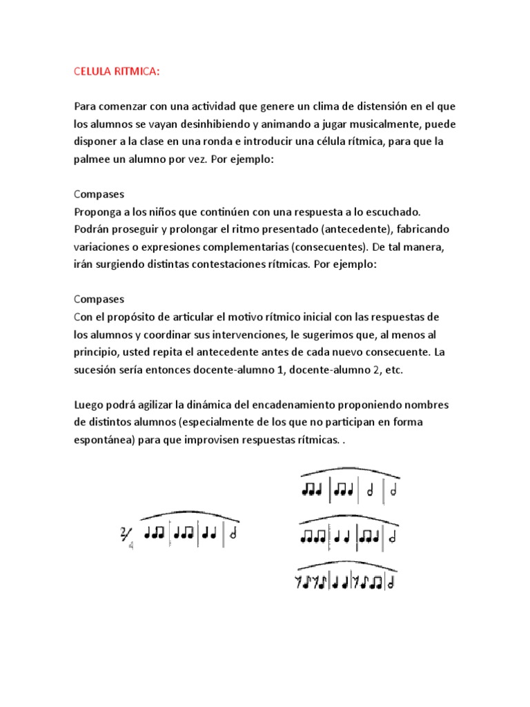 Celula Ritmica | PDF