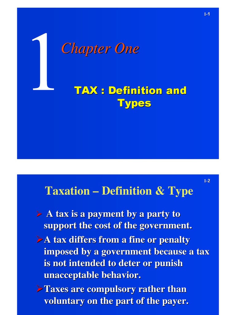 Chapter1-Taxes and Definitions | PDF | Property Tax | Capital Gains Tax