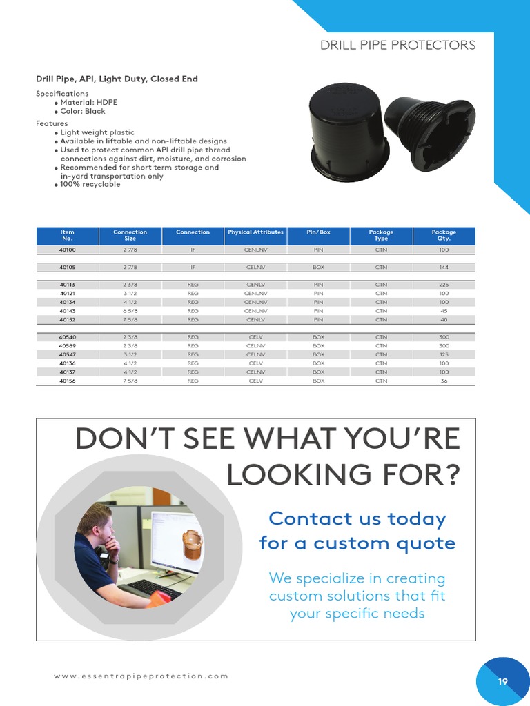 Drill Pipe Protectors | PDF | Pipe (Fluid Conveyance) | Mechanical ...