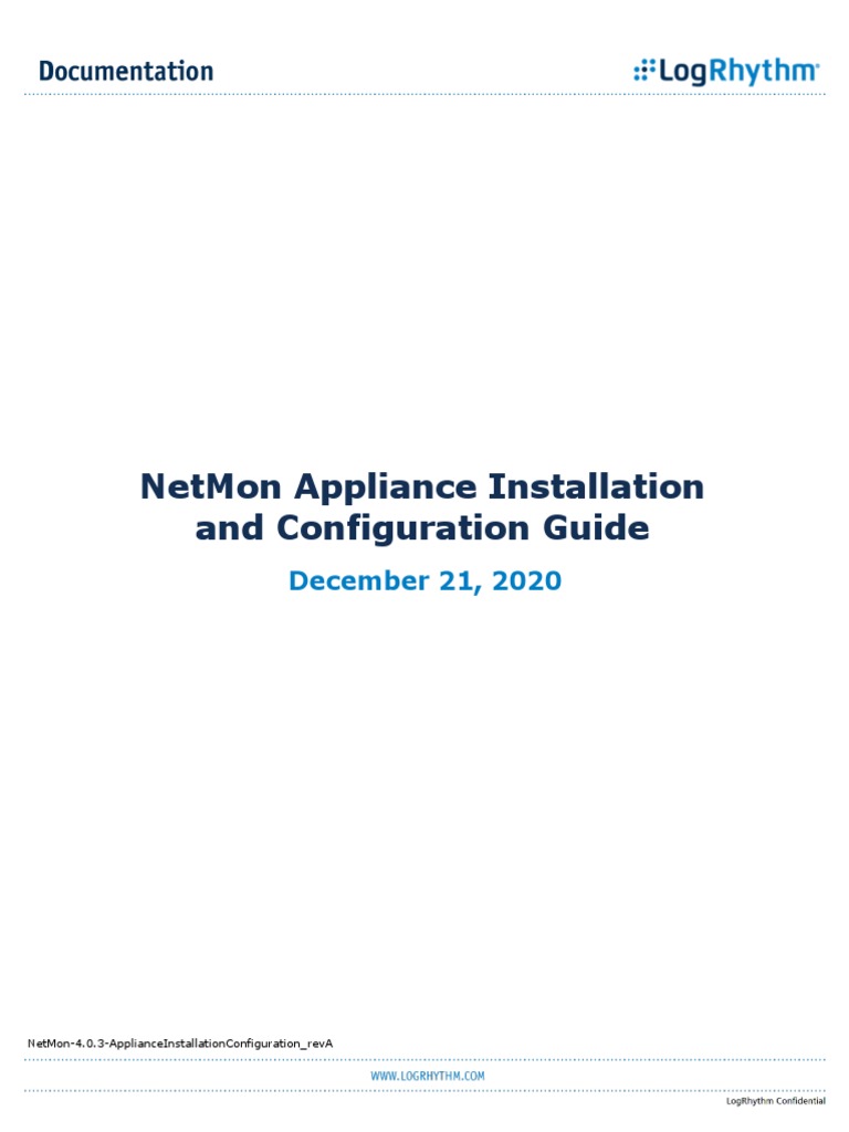 Netmon Appliance Installation and Configuration Guide: December 21 ...