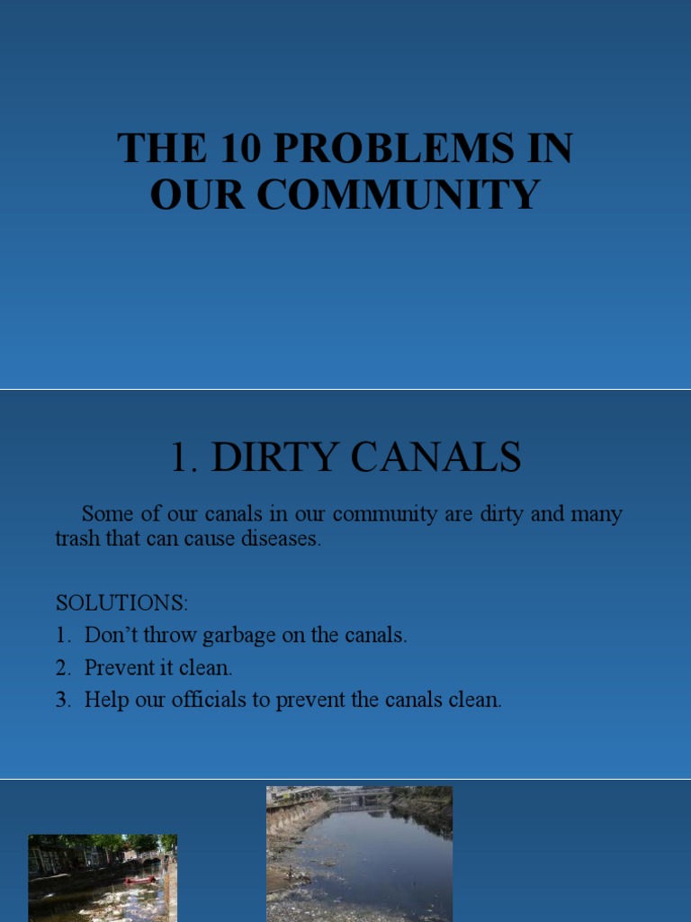 The 10 Problems in Our Community | PDF | Recycling | Waste
