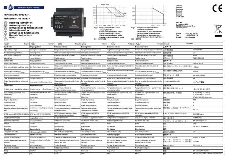 OperatingInstructions Transclinic BKE 1k5.4 Back Rev.1 28.12.2018 | PDF | Informática y ...