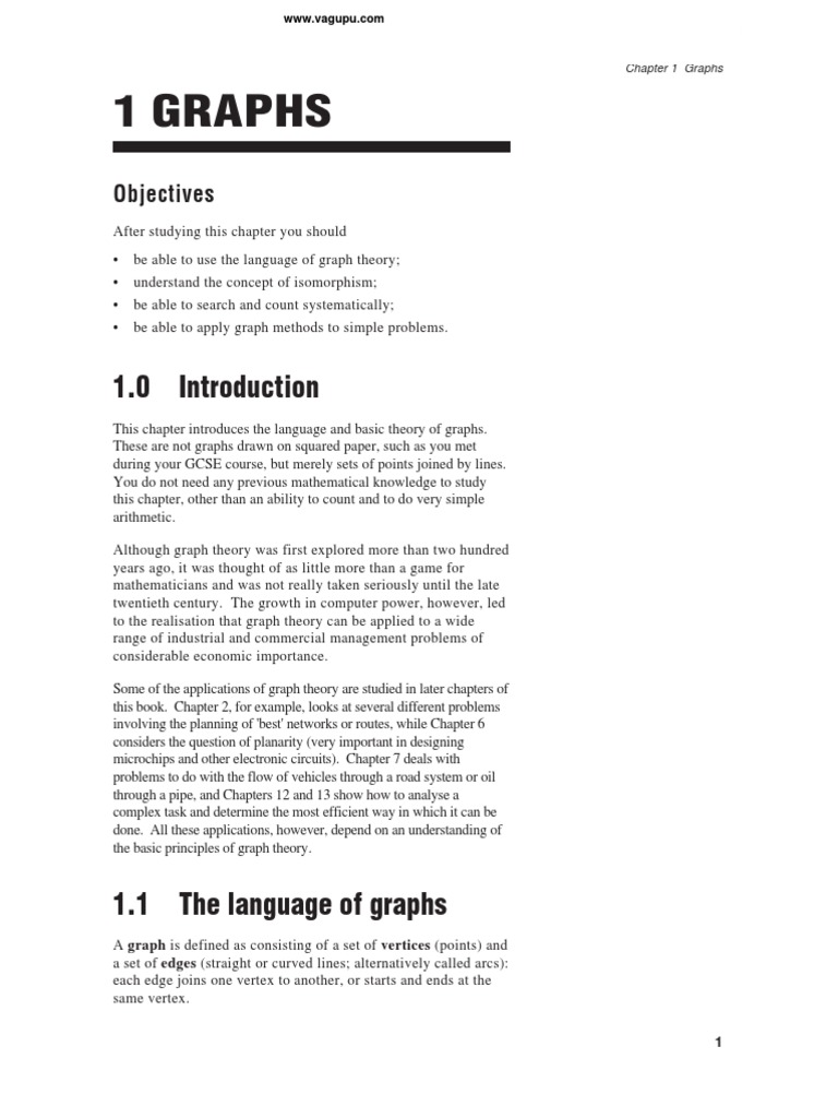 AS and A Level Graphs | PDF | Vertex (Graph Theory) | Theoretical ...