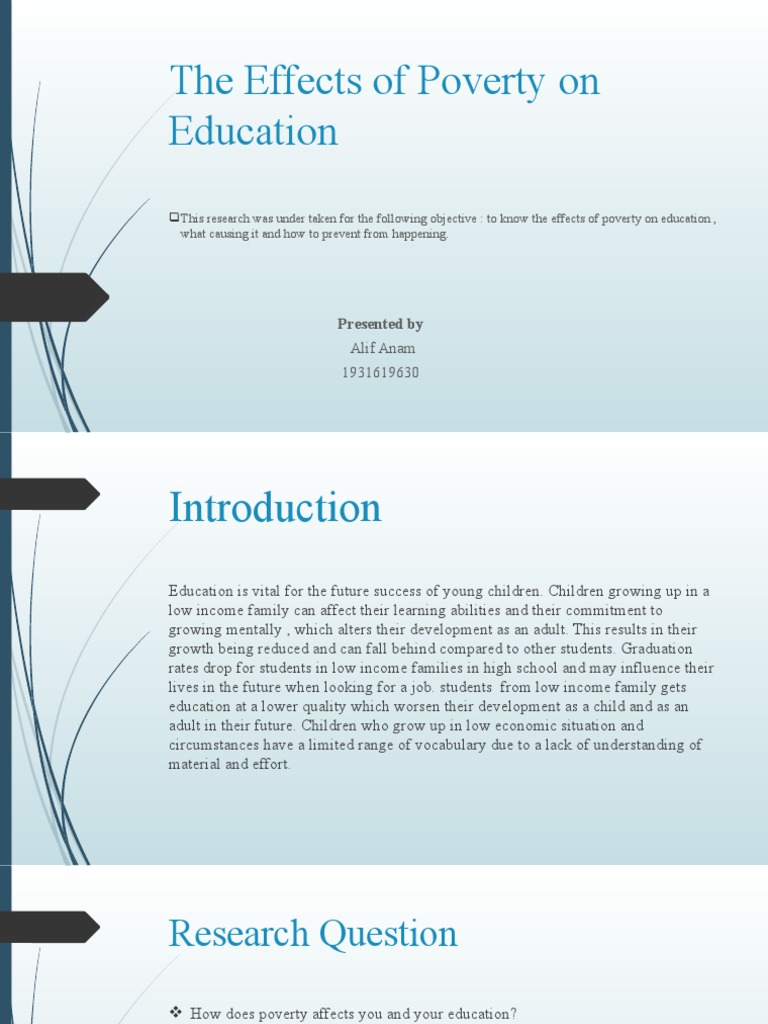 The Effects of Poverty On Education | PDF | Poverty | Poverty ...