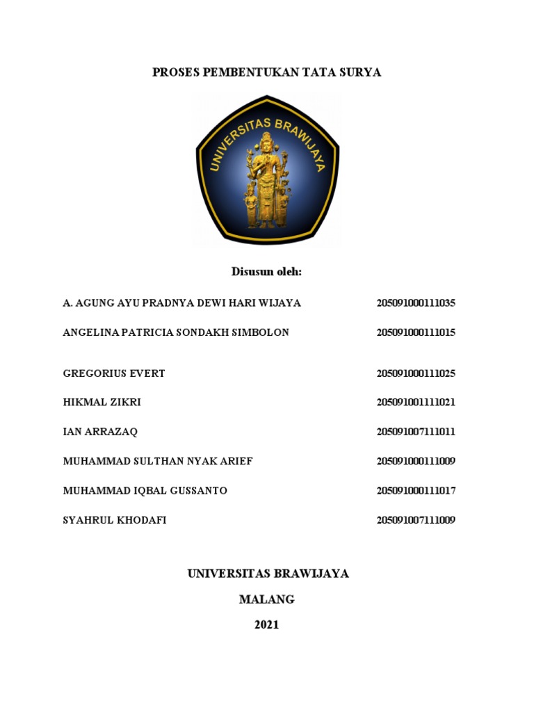 Makalah Pembentukan Tata Surya Kelompok 5 | PDF