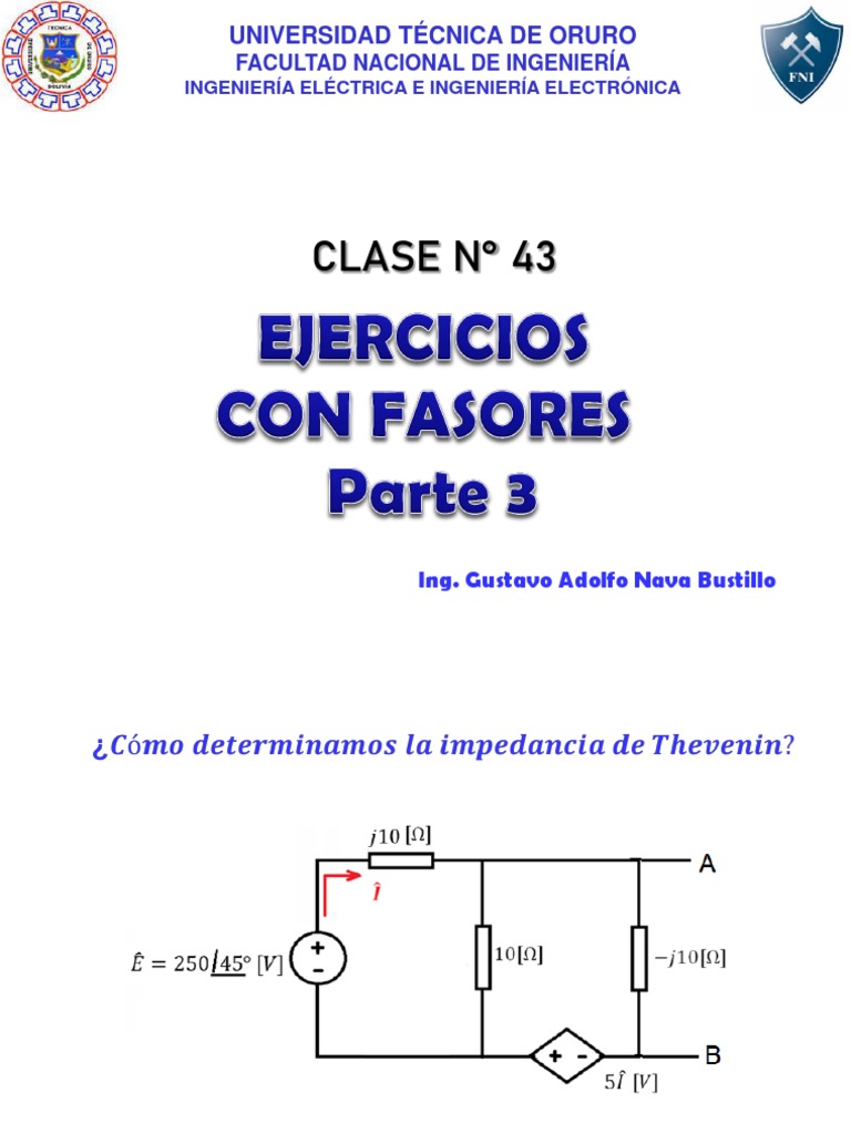 Clase #43 Ejercicios Con Fasores | PDF