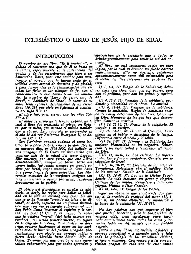 Eclesiastico | PDF