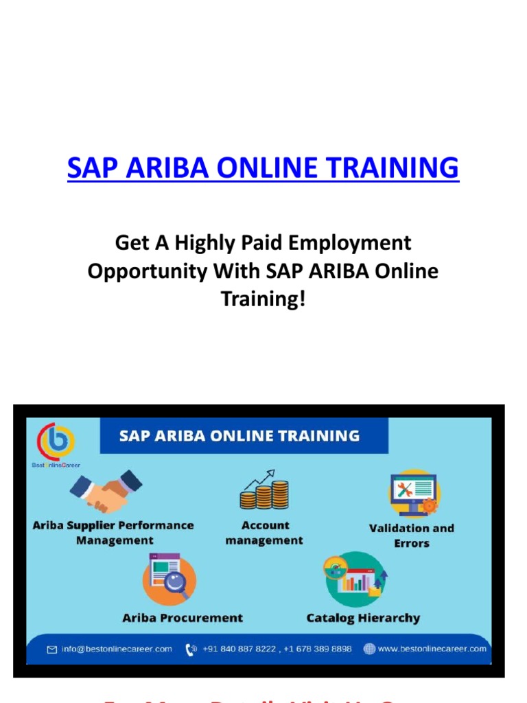 Get A Highly Paid Employment Opportunity With SAP ARIBA Online Training! | PDF