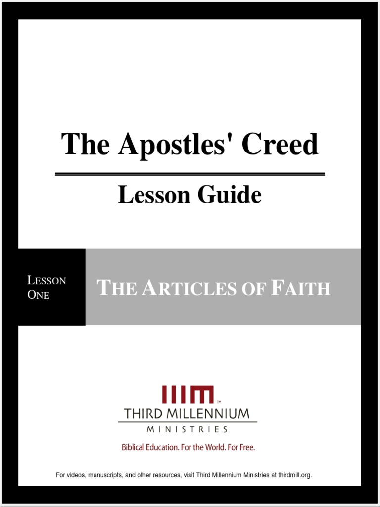 The Apostles' Creed: Lesson Guide | PDF | Creed | Christian Church