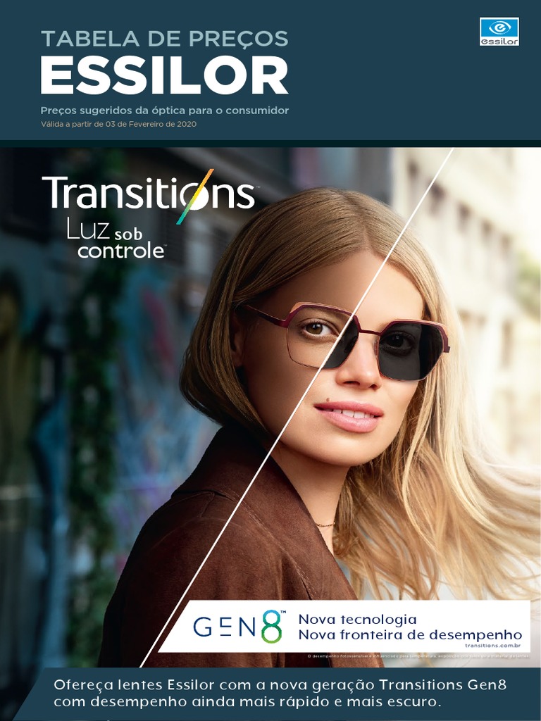 Essilor Tabela Essilor Consumidor | PDF | Aplicações de vidro ...