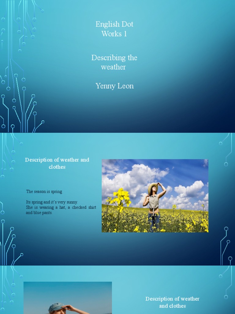 English Dot Works 1 Describing The Weather Yenny Leon | PDF | Language ...