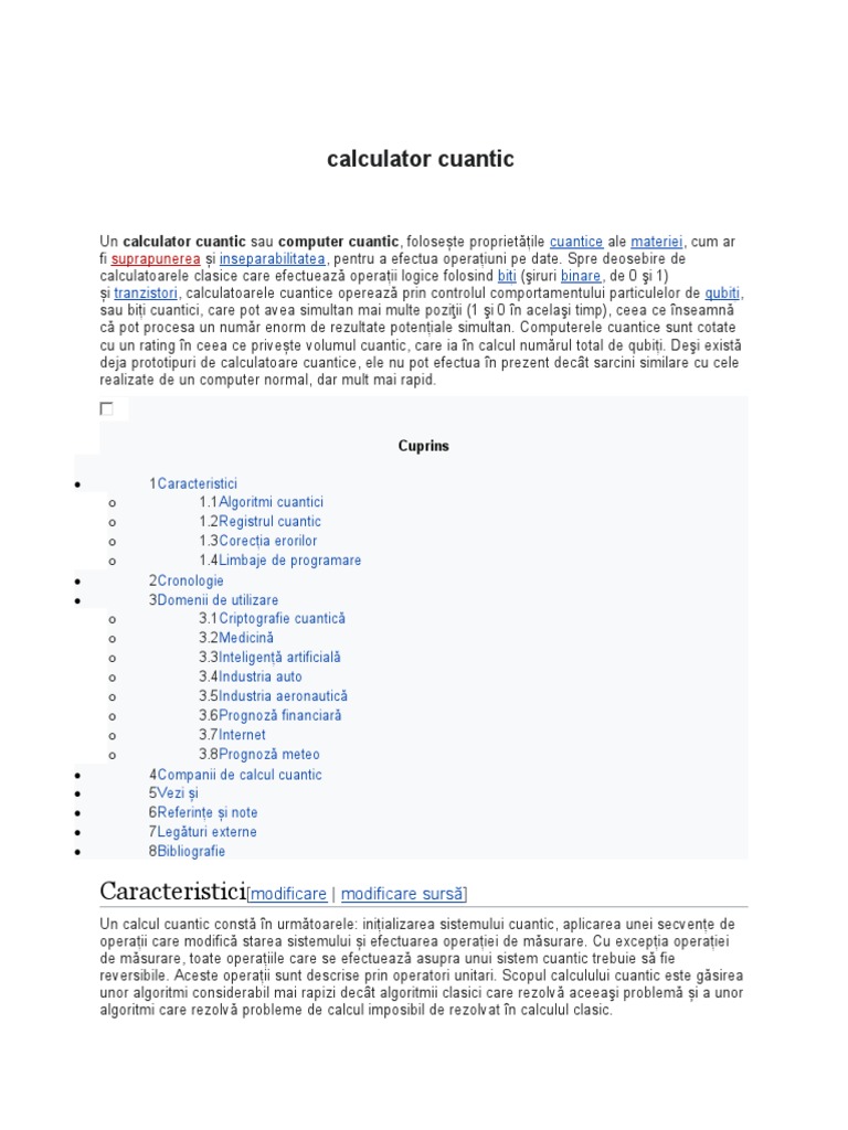 Calculator Cuantic | PDF
