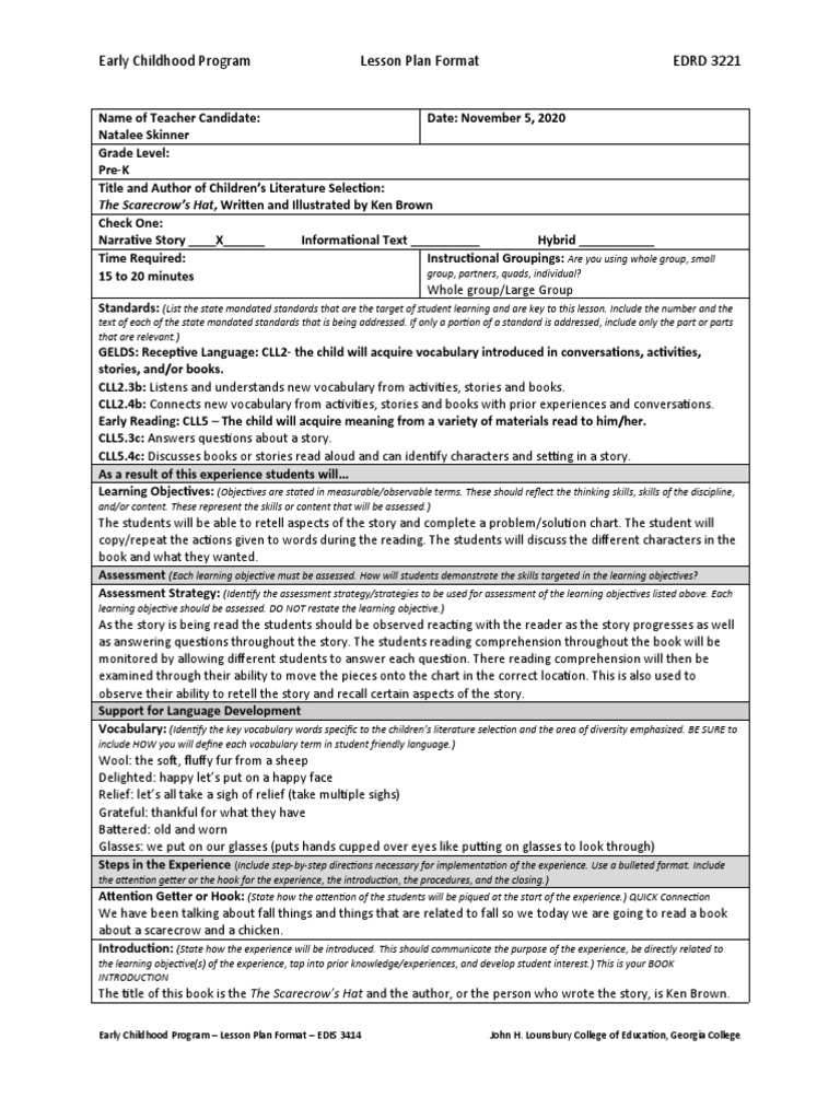 Interactive Read Aloud 2020 Lesson Plan | PDF | Lesson Plan | Reading ...