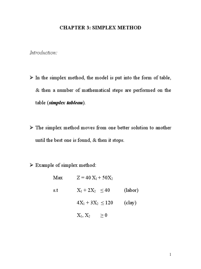 Chap 3 Simplex | PDF | Mathematical Optimization | Algorithms