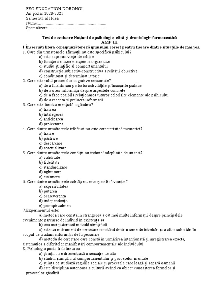 Test AMF 3 | PDF
