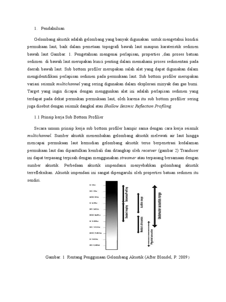 Prinsip dan Jenis Sub Bottom Profiler | PDF