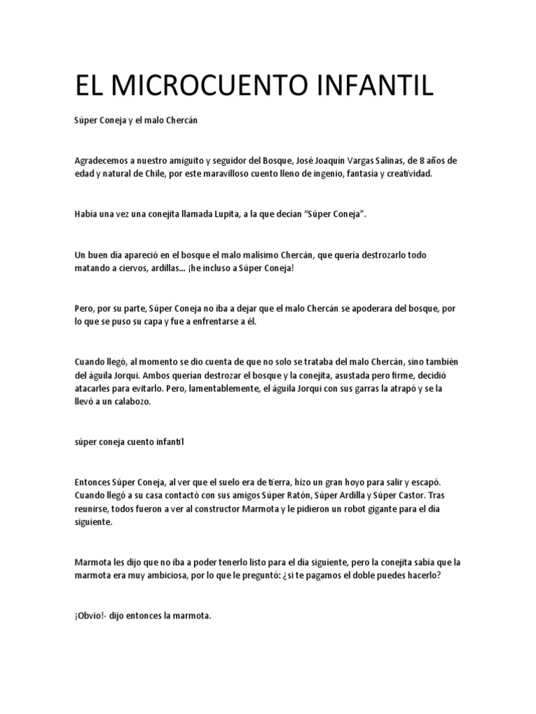 El Microcuento Infantil | PDF