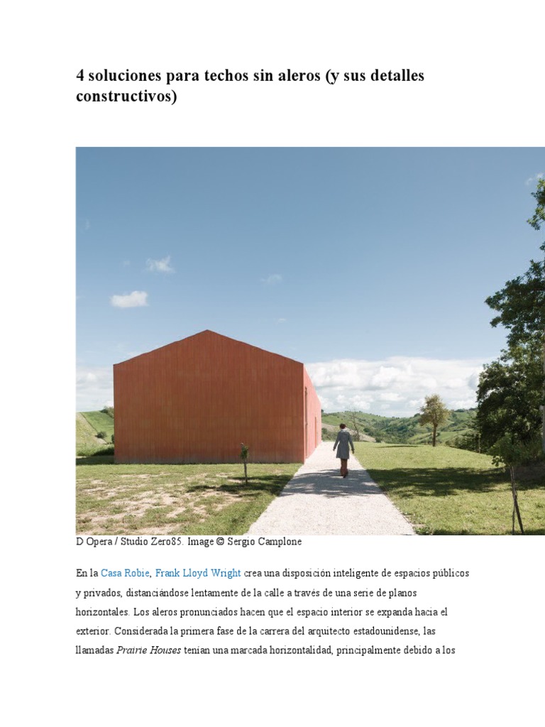 4 Soluciones para Techos Sin Aleros | PDF | Techo | Diseño