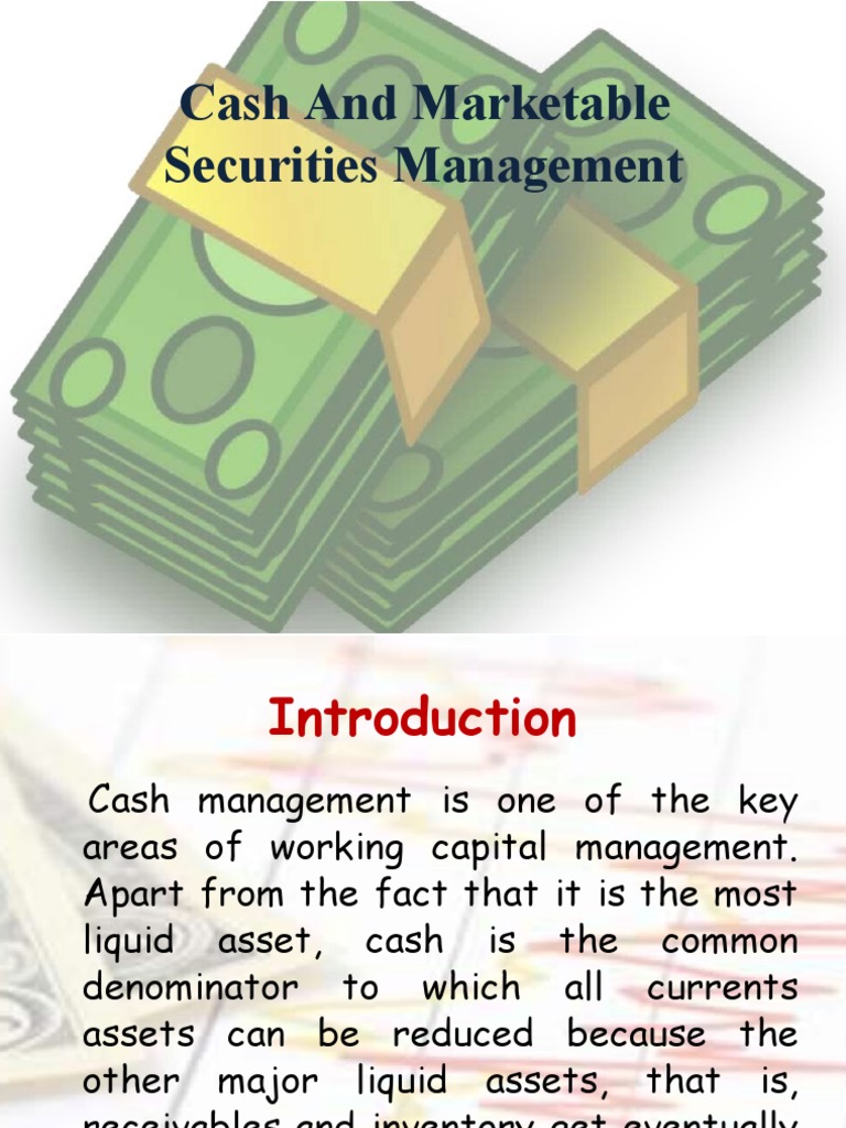 Cash and Marketable Security | PDF | Commercial Paper | Market Liquidity