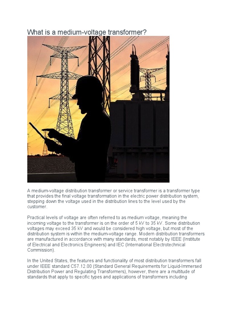 What Is A Medium-Voltage Transformer? | PDF | Electric Power ...