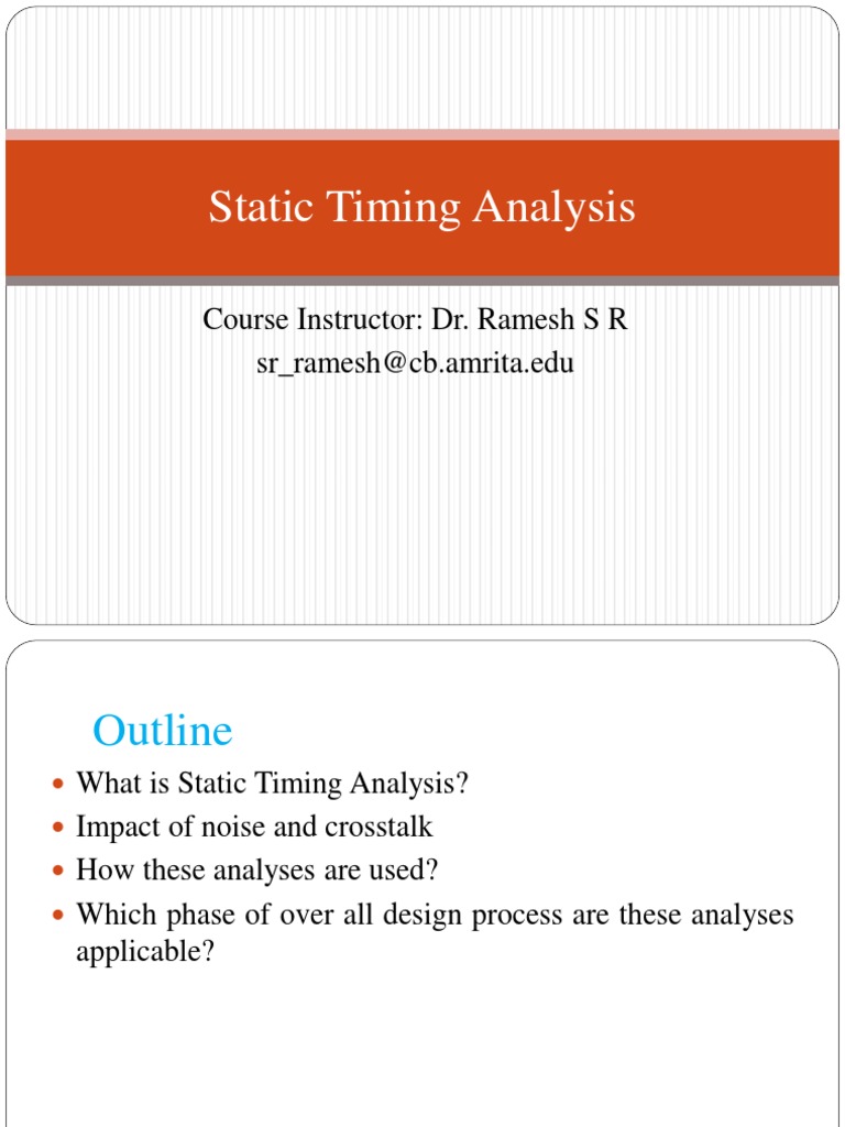 Lec1.Static Timing Analysis | PDF | Logic Gate | Simulation