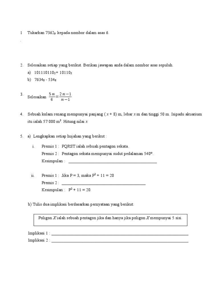Ulangkaji Exam | PDF