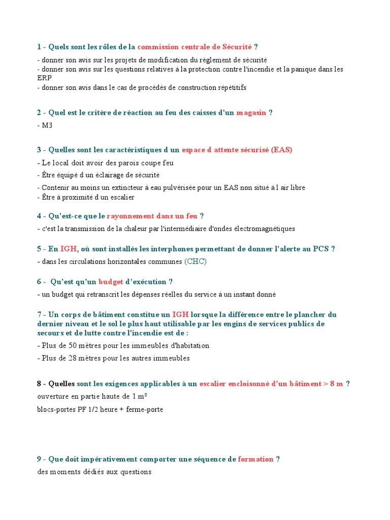 QCM Ssiap 3 | PDF | Feu | Lutte contre l'incendie