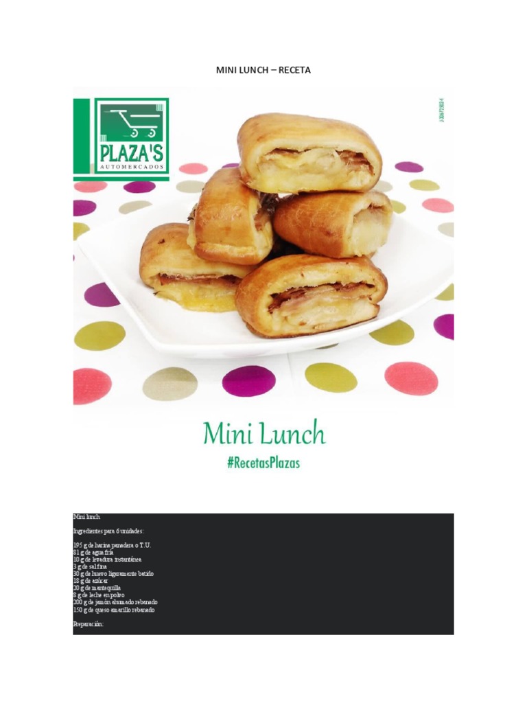 Mini Lunch - Receta | PDF