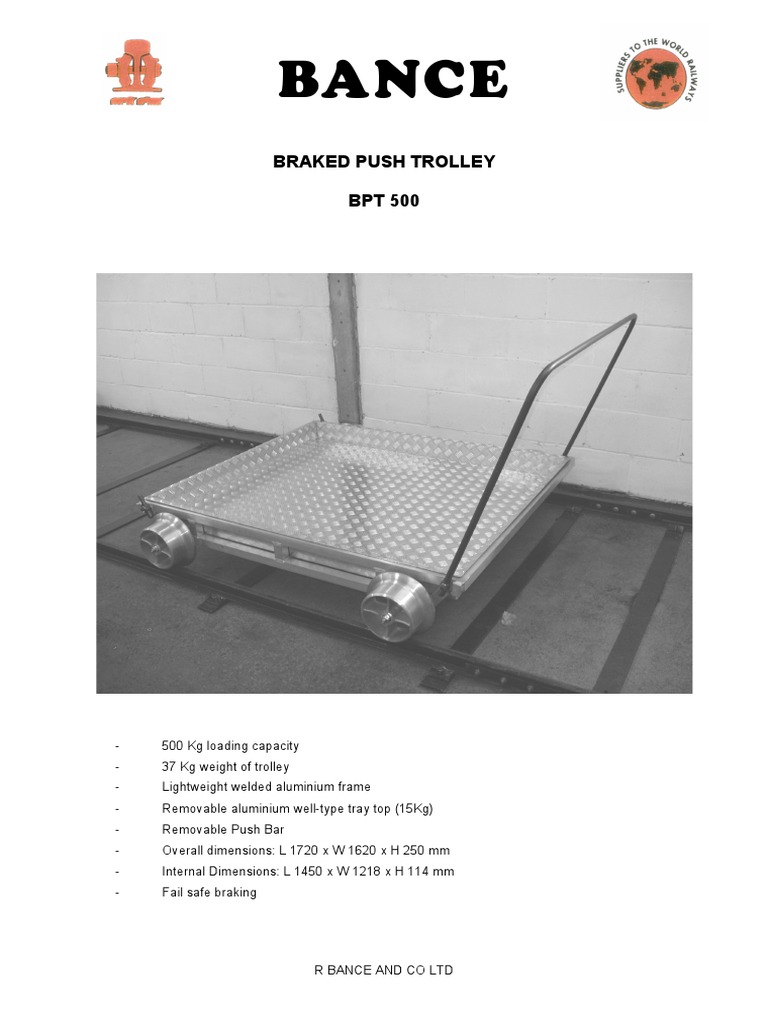 Bance: Braked Push Trolley BPT 500 | PDF