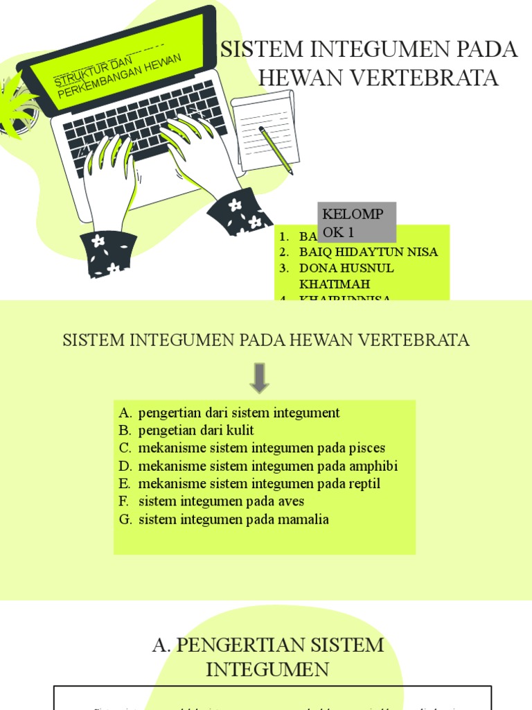 SPH KEL 1 (Sistem Integumen Pada Vertebrata) | PDF