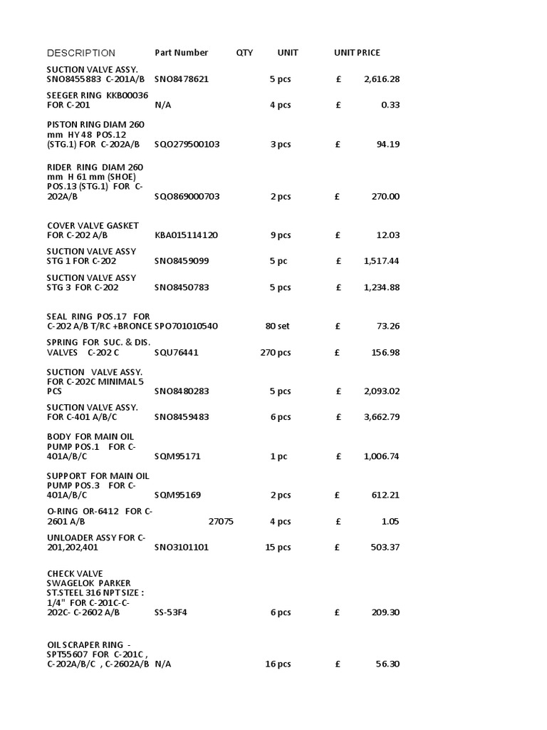 Price For Nouvo Pignone Compressor | PDF | Continuum Mechanics | Fluid ...