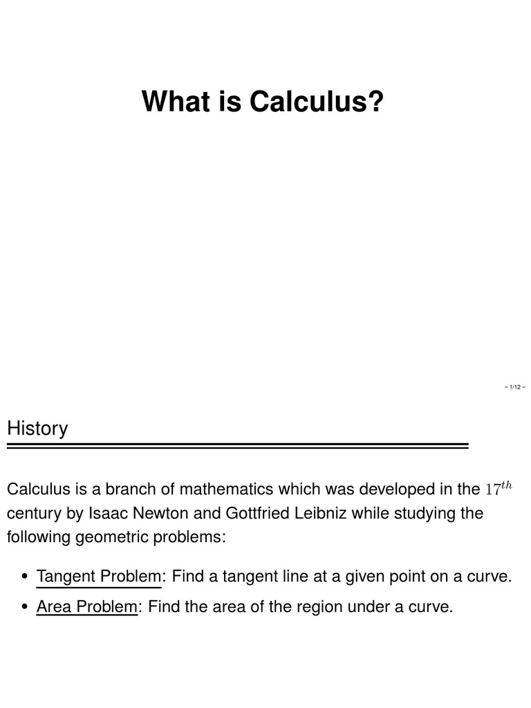 First Day Slides | PDF | Calculus | Differential Calculus