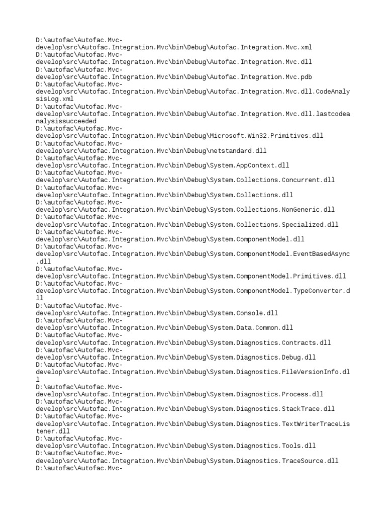 Autofac Integration MVC Csproj FileListAbsolute | PDF | Computer Data | Software Development