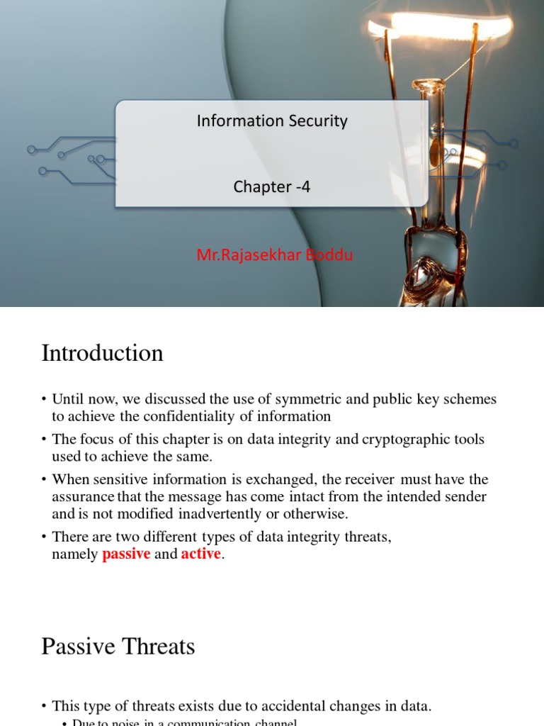 Chapter - 4 Information Security | PDF | Public Key Cryptography ...