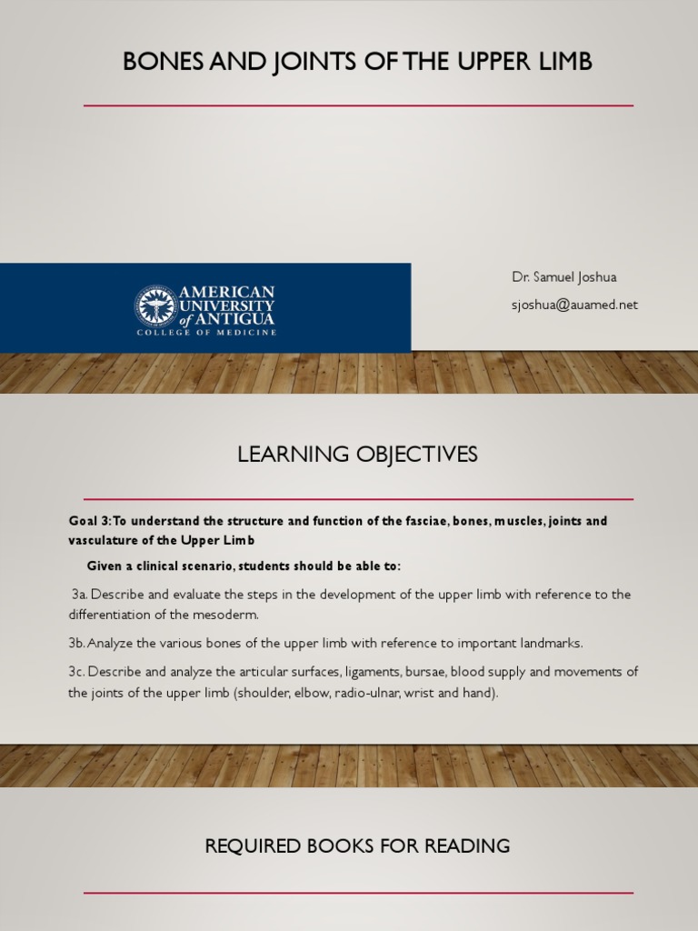 Bones and Joints of Upper Limb | PDF | Shoulder | Elbow