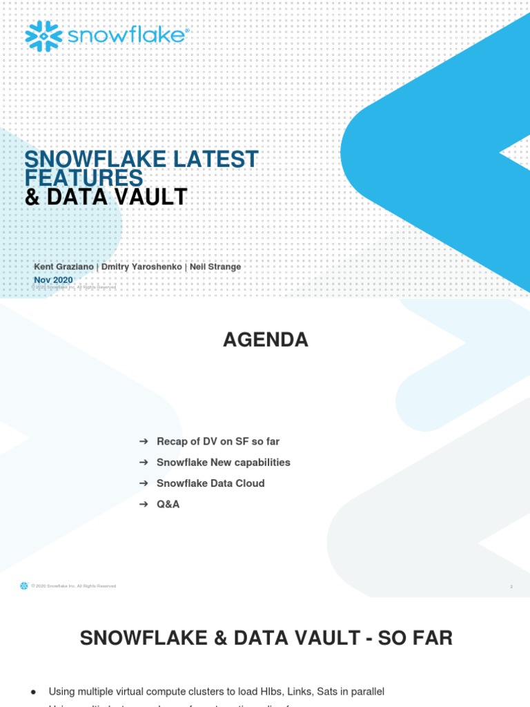 Kent Graziano UKDVUG Snowflake-Features-18NOV20 | PDF | Scala (Programming Language) | Java ...