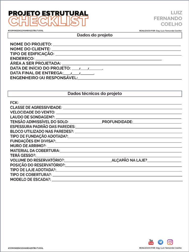 Checklist - Projeto Estrutural | PDF