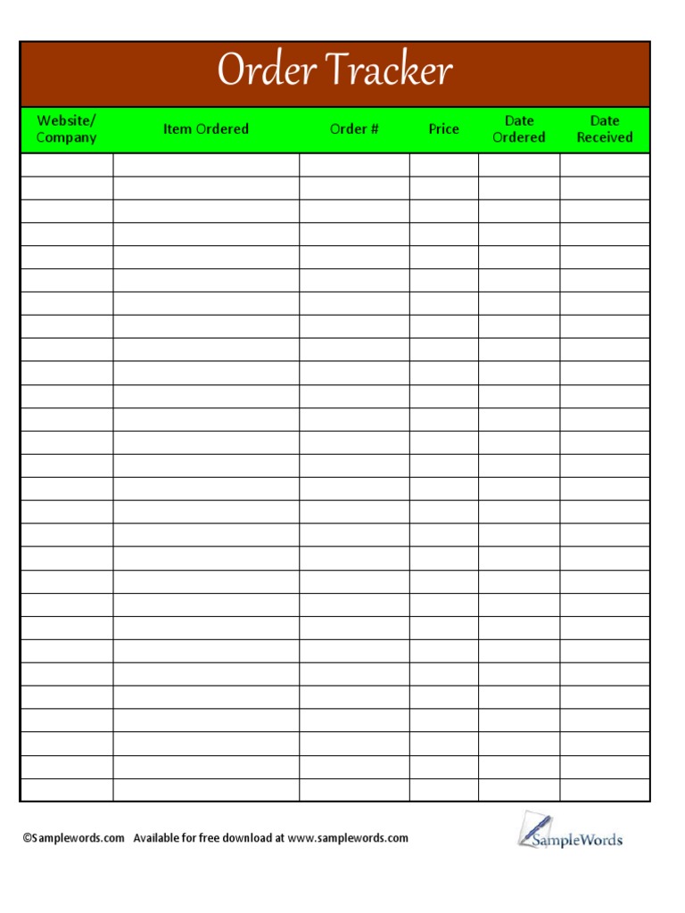 Order Tracker | PDF