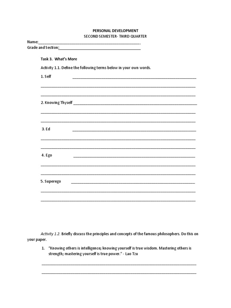 Week 1 Activity 3 Perdev | PDF | Id | Epistemology