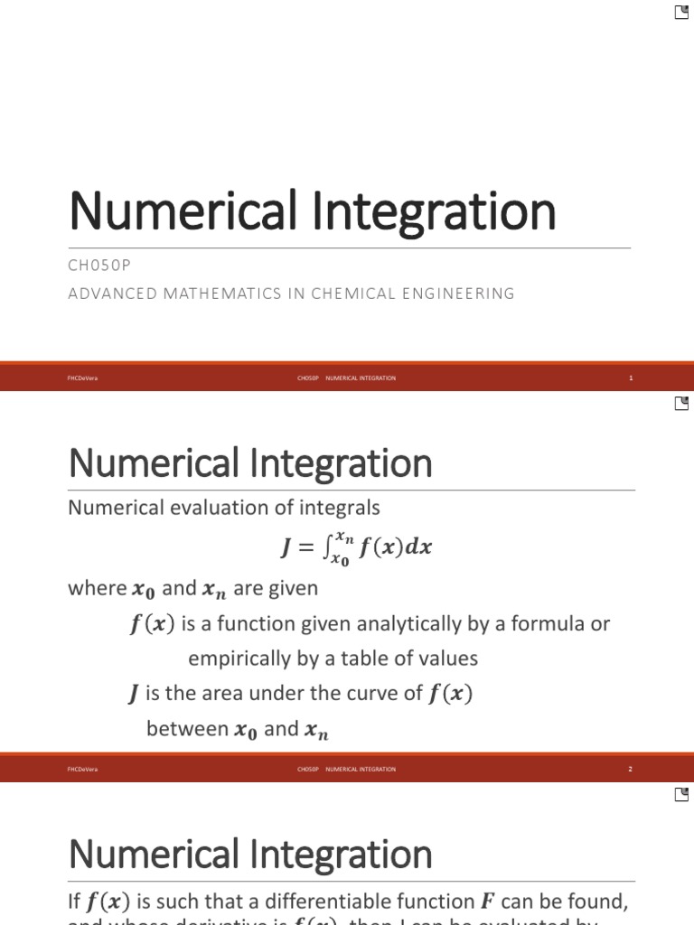 92 Numerical Integration Download Free Pdf Computational Science 8605