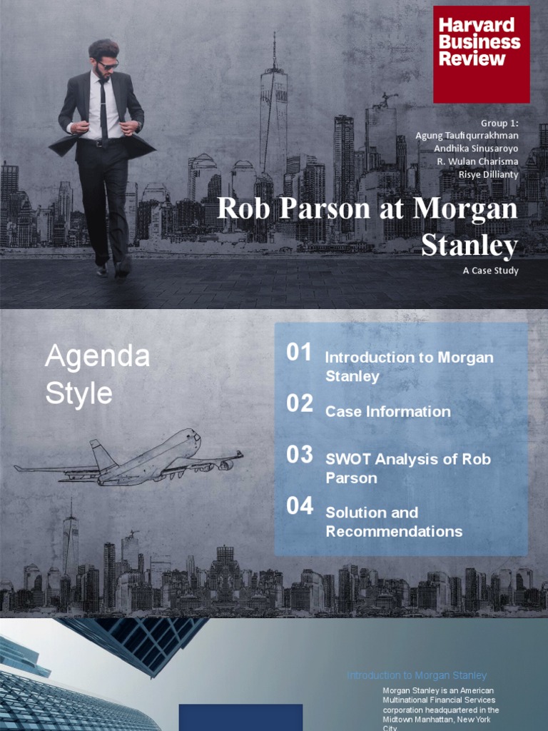 Case Rob Parson | PDF | Morgan Stanley | Organizational Culture