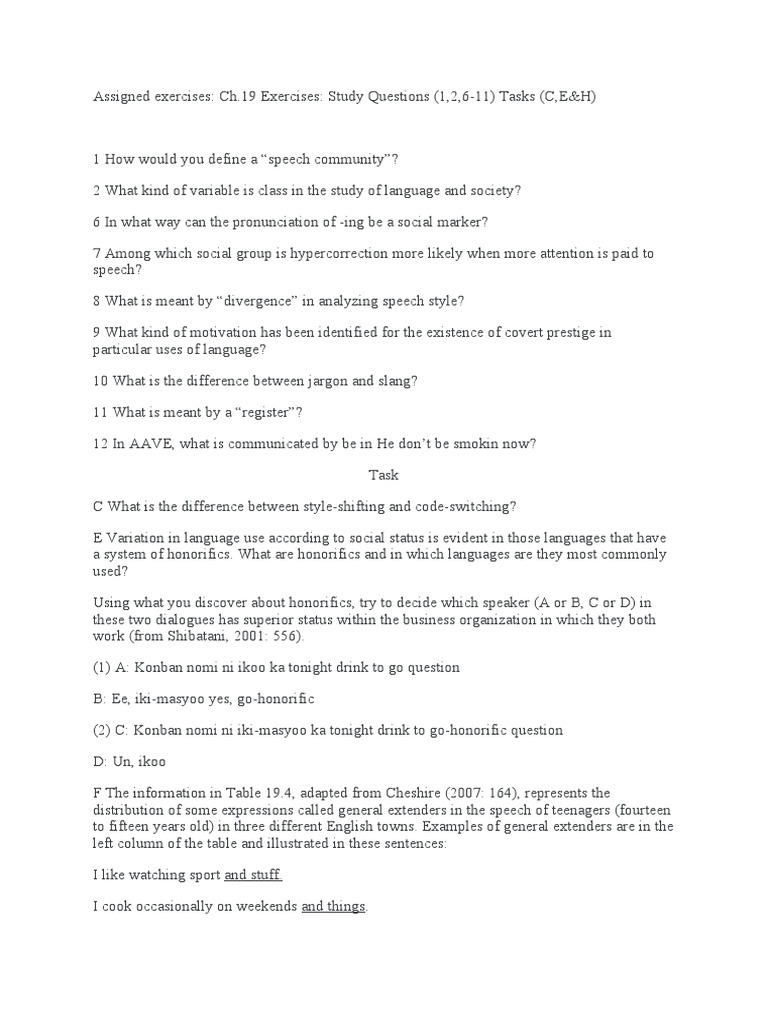 Chapter 19 & 20 | PDF | Linguistics | Human Communication