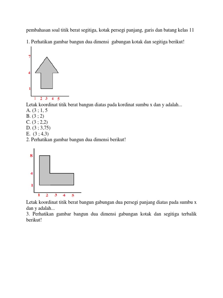 Pembahasan Titik Berat Bangun 2D | PDF | Metode & Bahan Ajar