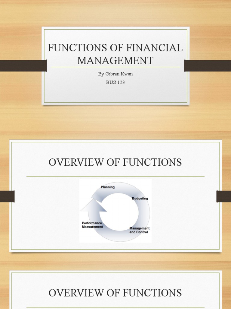 Functions of Financial Management | PDF