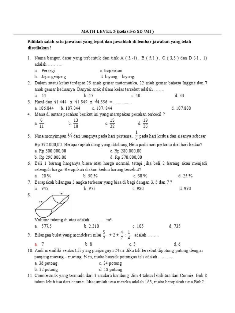 Math Level 3 Omnas | PDF