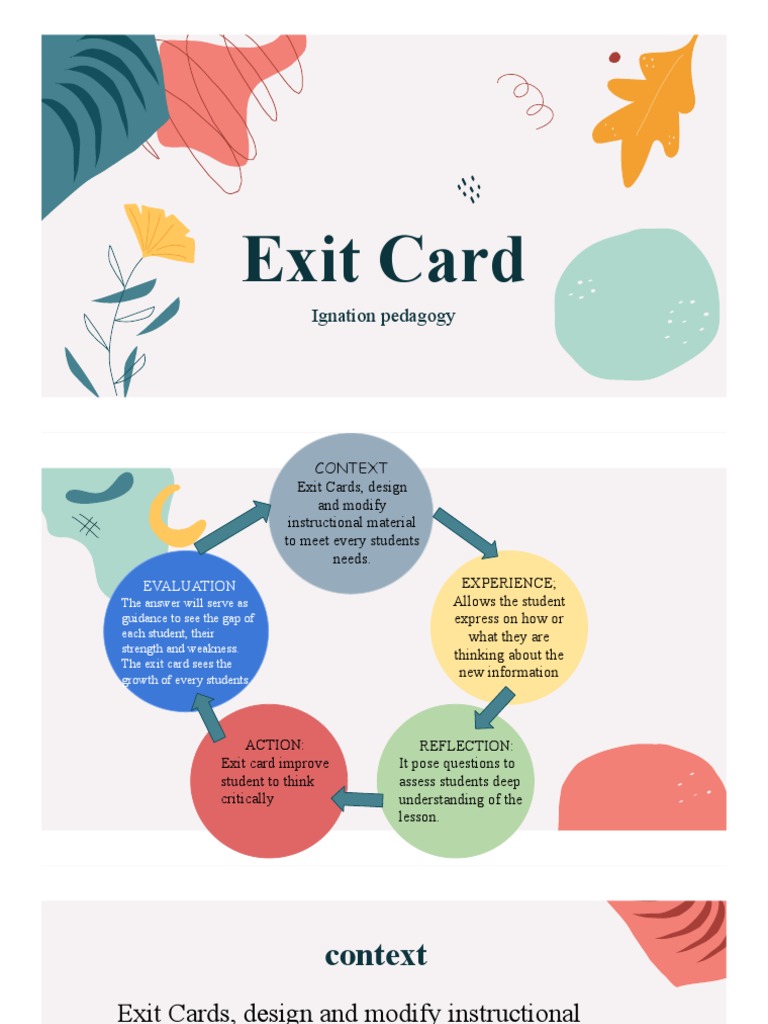 Exit Card: Ignation Pedagogy | PDF